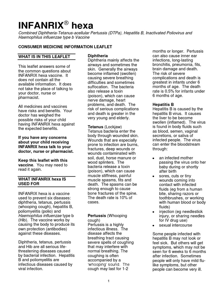 Infanrix_Hexa_(Preservative_Free)_CMI_pdf_clean_copy.pdf | Vaccines ...