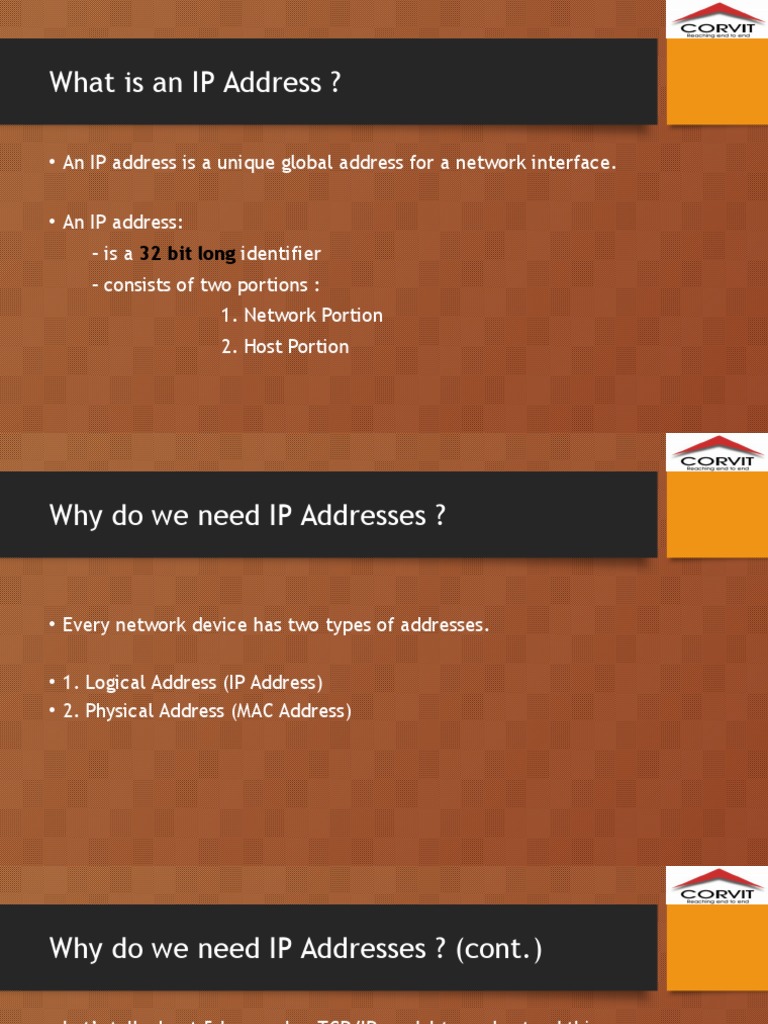 Fundamentals of IP Addressing | PDF | Teaching Methods & Materials ...
