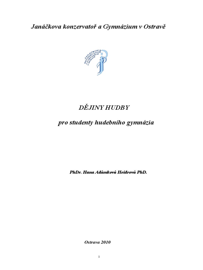 Dejiny Hudby - Skripta - Srpen 2010 | PDF