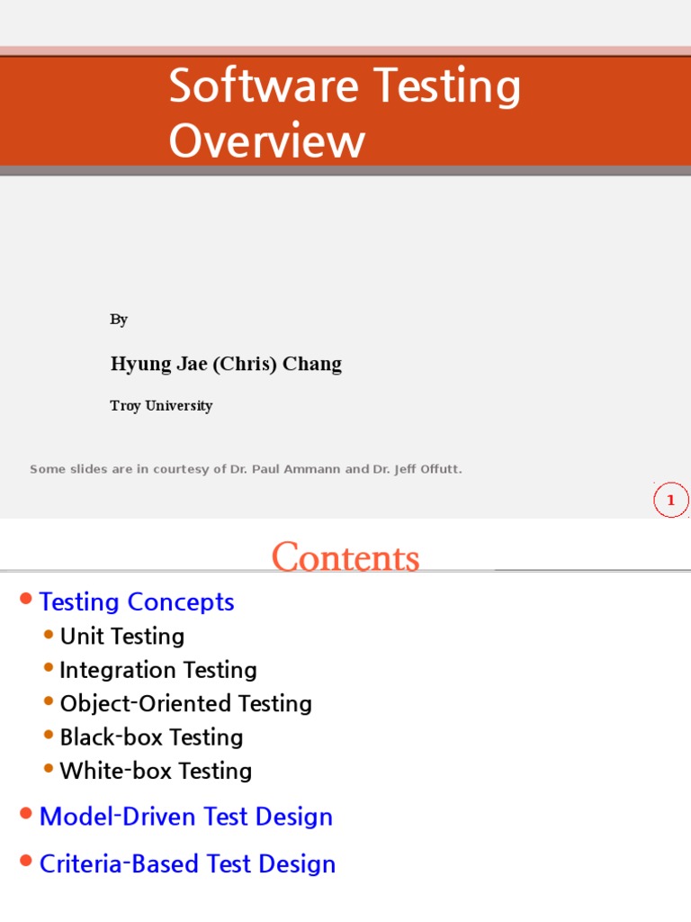 08 00 SW Testing Overview | PDF | Software Testing | Unit Testing 08 00 SW Testing Overview | PDF | Software Testing | Unit Testing