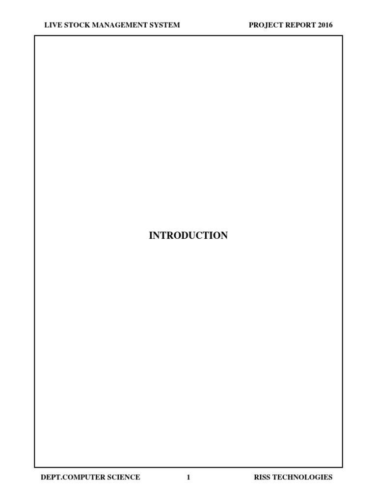 Live Stock Management System Report | PDF | Java Server Pages | Net Beans