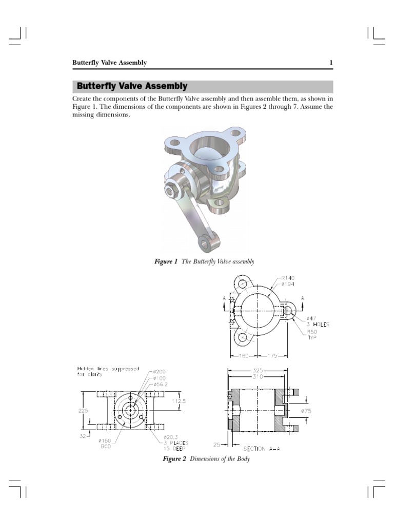 Butterfly Valve Assembly.pdf | Mechanical Engineering | Manufactured Goods