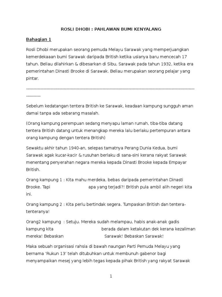 Pentomin Rosli Dhobi | PDF