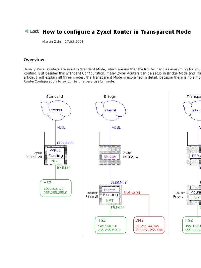 How To Configure A Zyxel Router | PDF | Router (Computing) | Ip Address