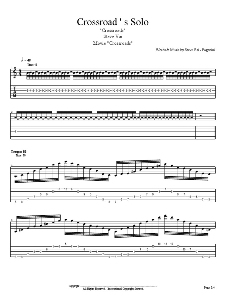 Steve Vai - Crossroads (Guitar Pro) PDF | PDF