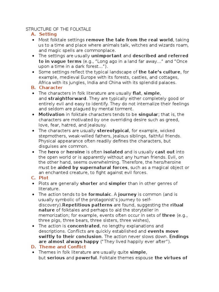 Structure of The Folktale | PDF | Fairy Tales | Folklore