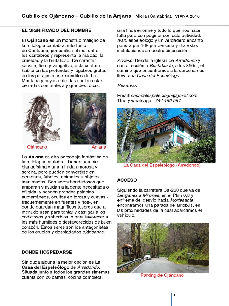Ojancano Anjana (Descripcion Travesia) | Descargar gratis PDF | Hadas ...