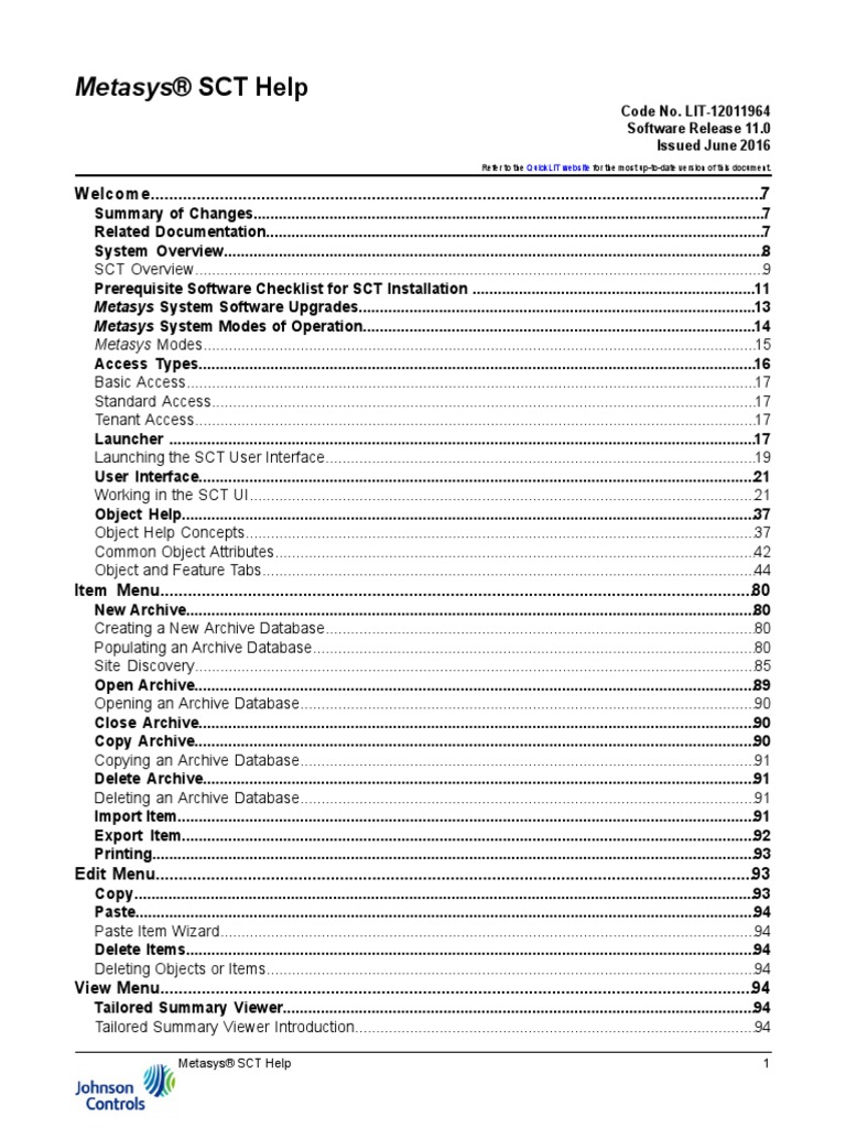 SCT Help: Metasys | PDF | Websites | Online And Offline