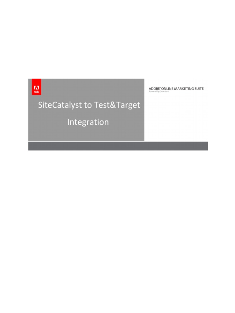 SiteCatalyst To TNT Integration Guide | PDF | Software Engineering ...