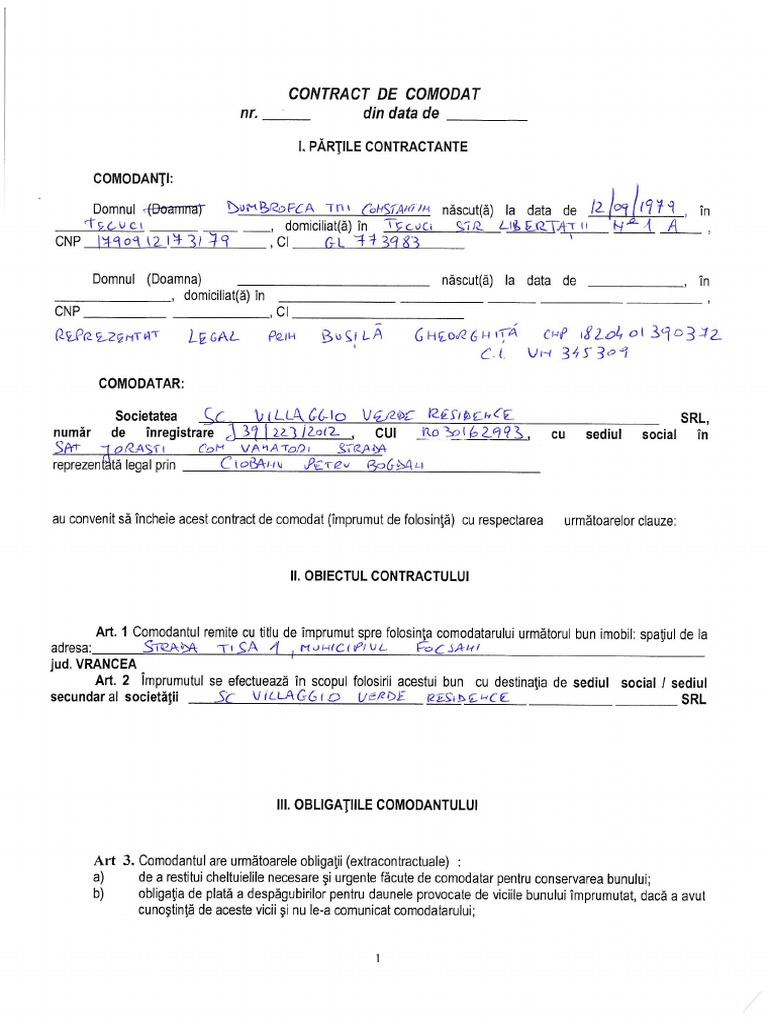 Model Contract De Comodat Auto : Recommended Model Contract De Comodat Auto : Recommended