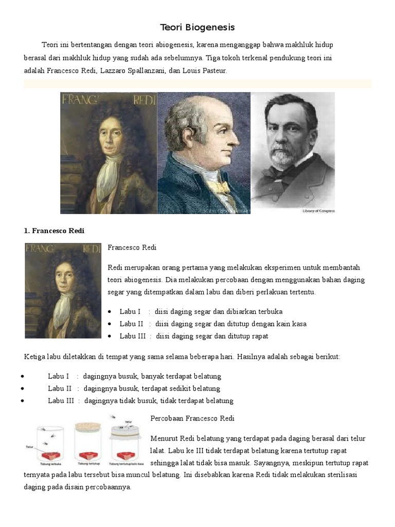 Teori Biogenesis | PDF