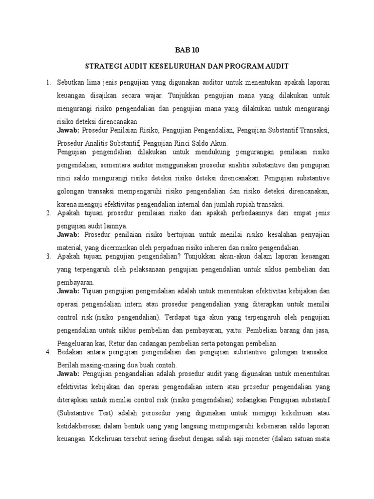 Audit Bab 10 | PDF