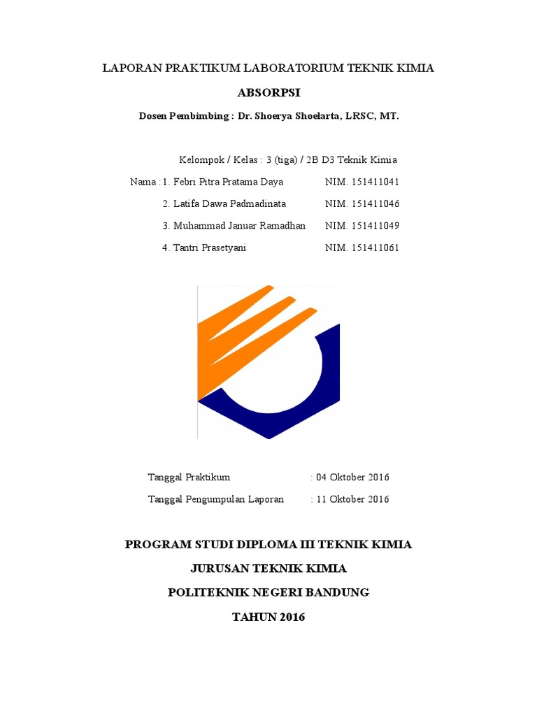 Laporan Absorpsi | PDF | Metode & Bahan Ajar | Teknologi & Rekayasa