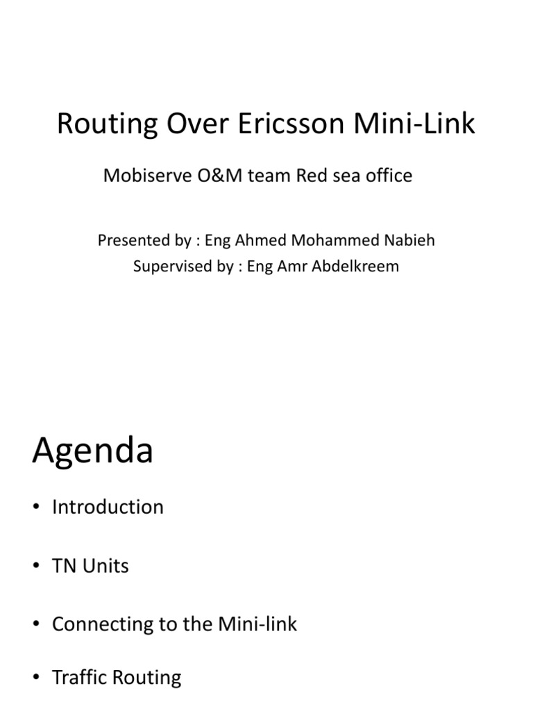 Ericsson Mini-Link Routing Overview | PDF | Computers