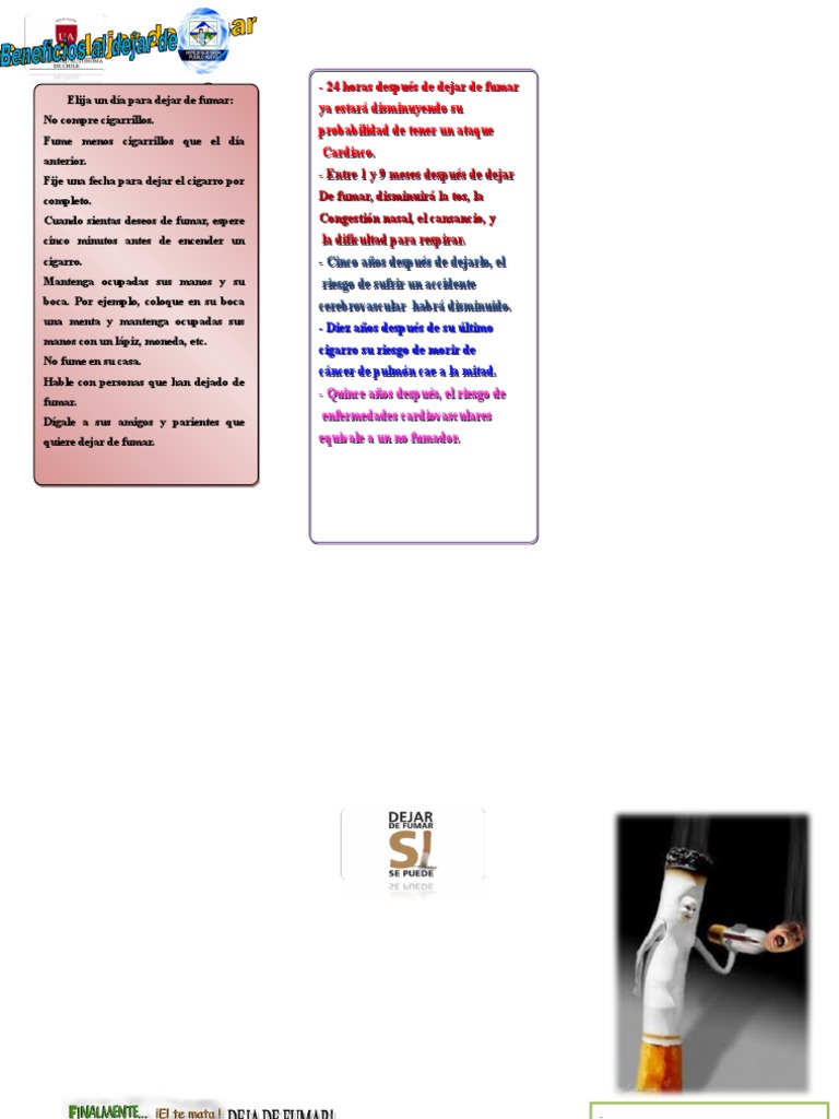 Triptico Cigarrillo (Imprimir en Word) | PDF