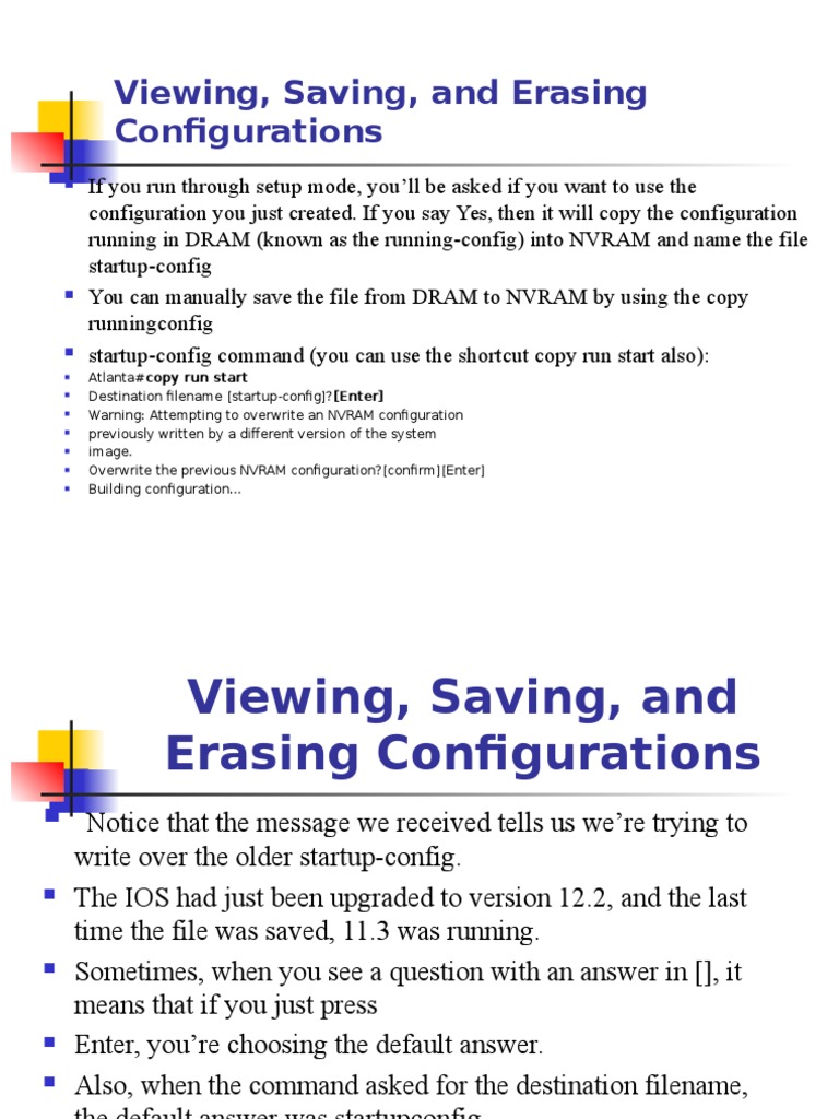 Lecture 5 Router Fundamentals And Configuration Pdf Booting