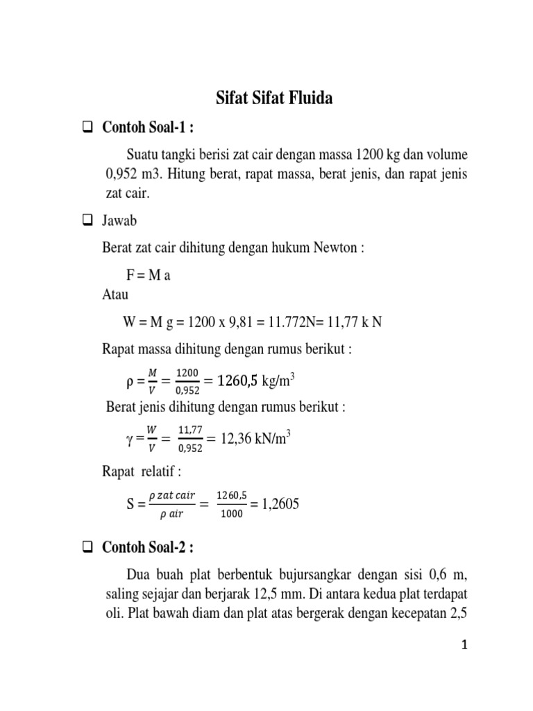 Contoh Soal Mekflu | PDF