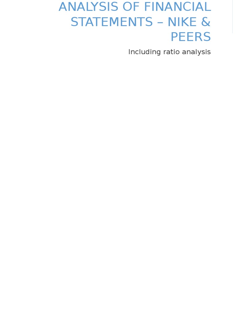 Nike Financial Analysis & Ratios | PDF | Revenue | Leverage (Finance)