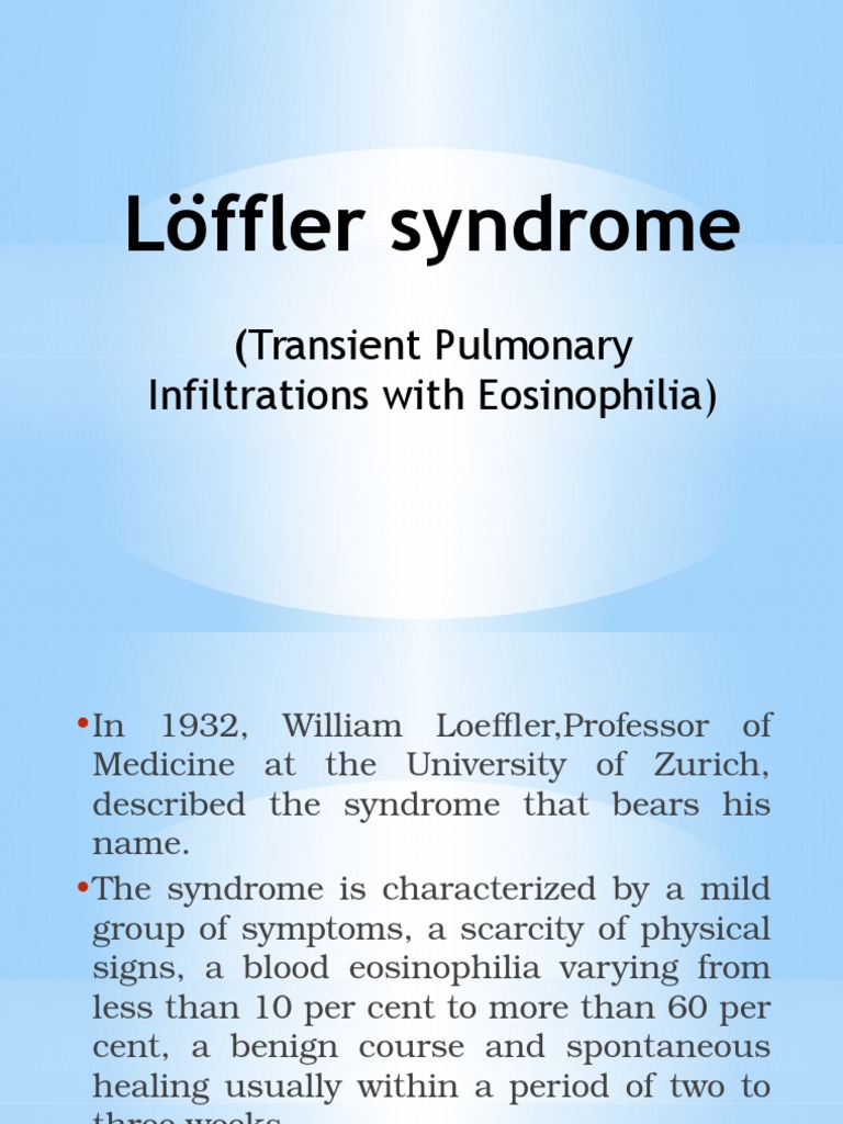 Löffler Syndrome | Lung | Public Health