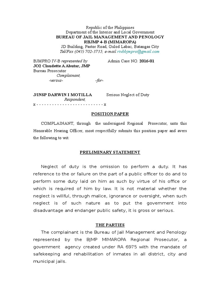 Position Paper | PDF | Prison | Social Institutions