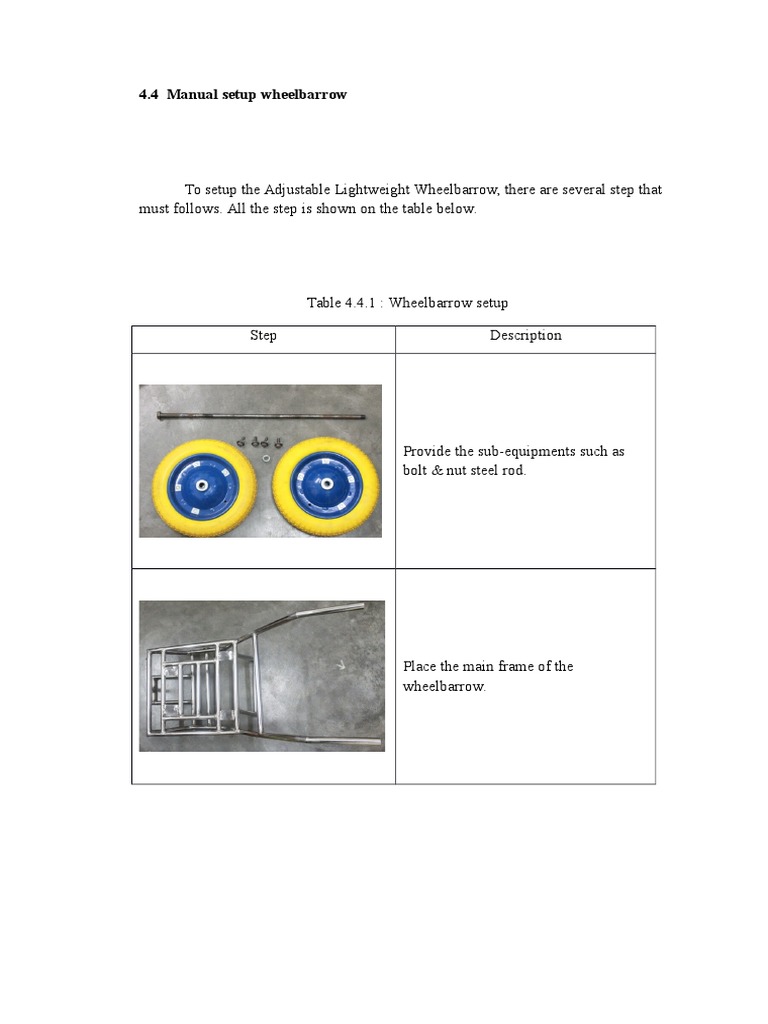 Wheelbarrow Assembly Instructions | PDF