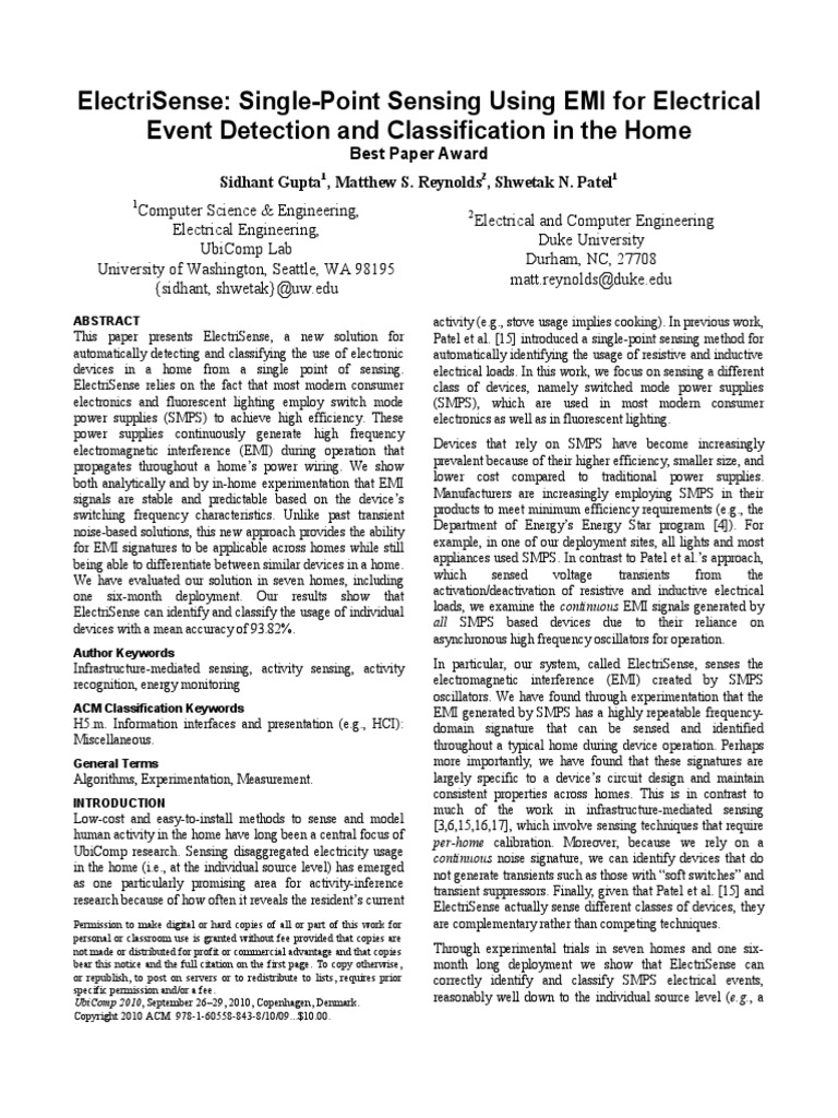 Electr I Sense | PDF | Electromagnetic Interference | Manufactured Goods
