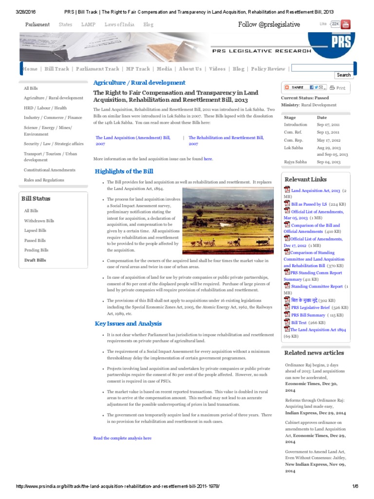 PRS - Bill Track - The Right To Fair Compensation and Transparency in ...