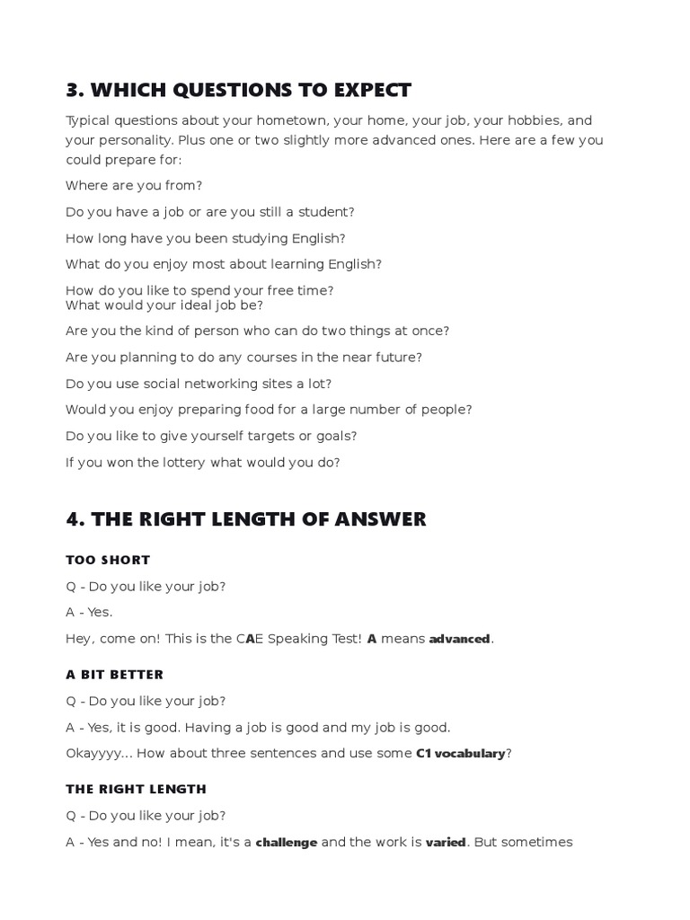 CAE Speaking Exam | Test (Assessment) | Languages