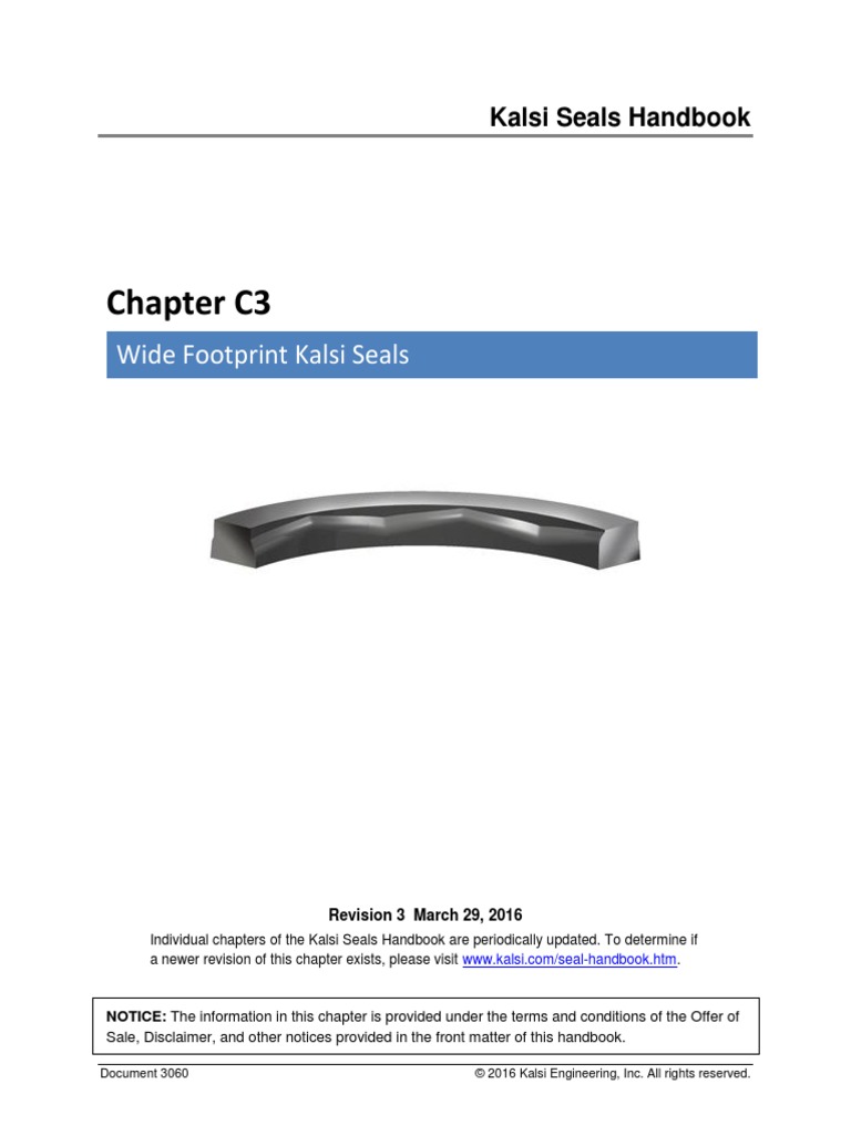 C03 Wide Footprint Kalsi Seals | PDF | Viscosity | Wear