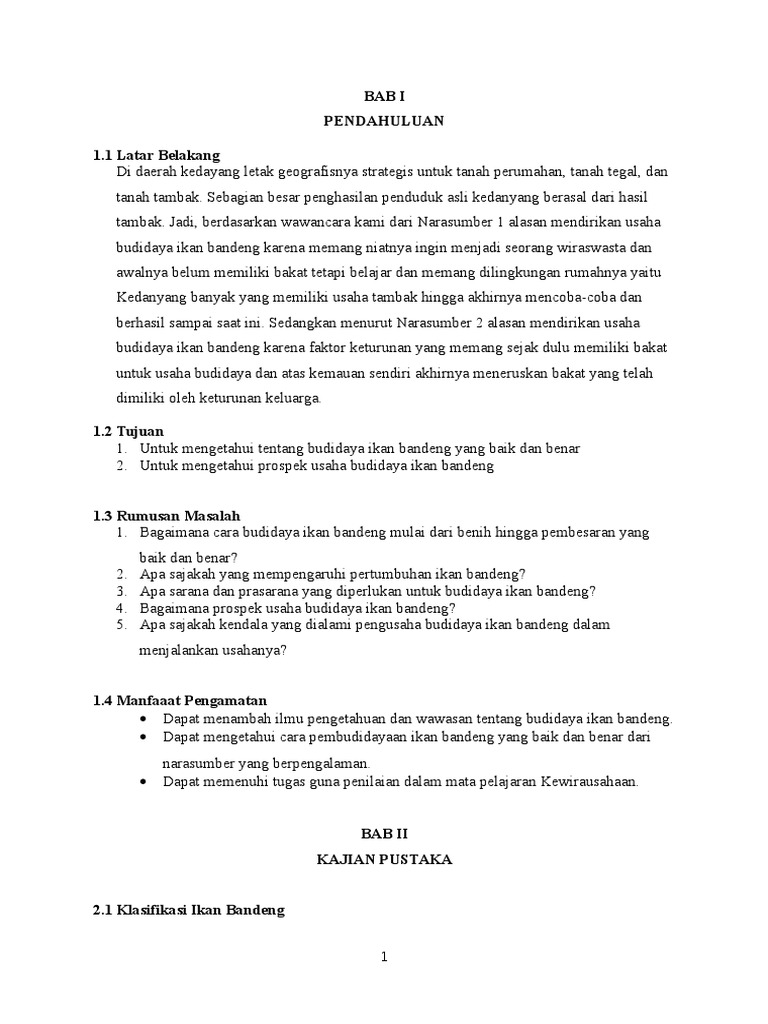 Budidaya Ikan Bandeng: Panduan Lengkap | PDF | Griya & Taman