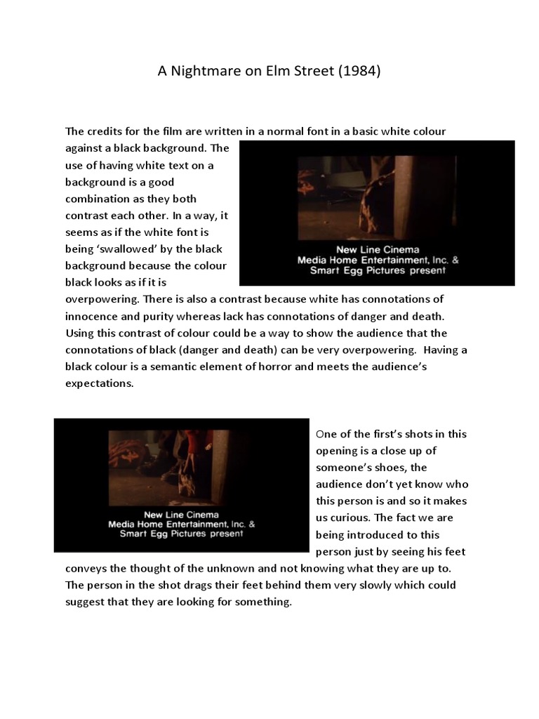 A Nightmare On Elm Street | PDF | Art