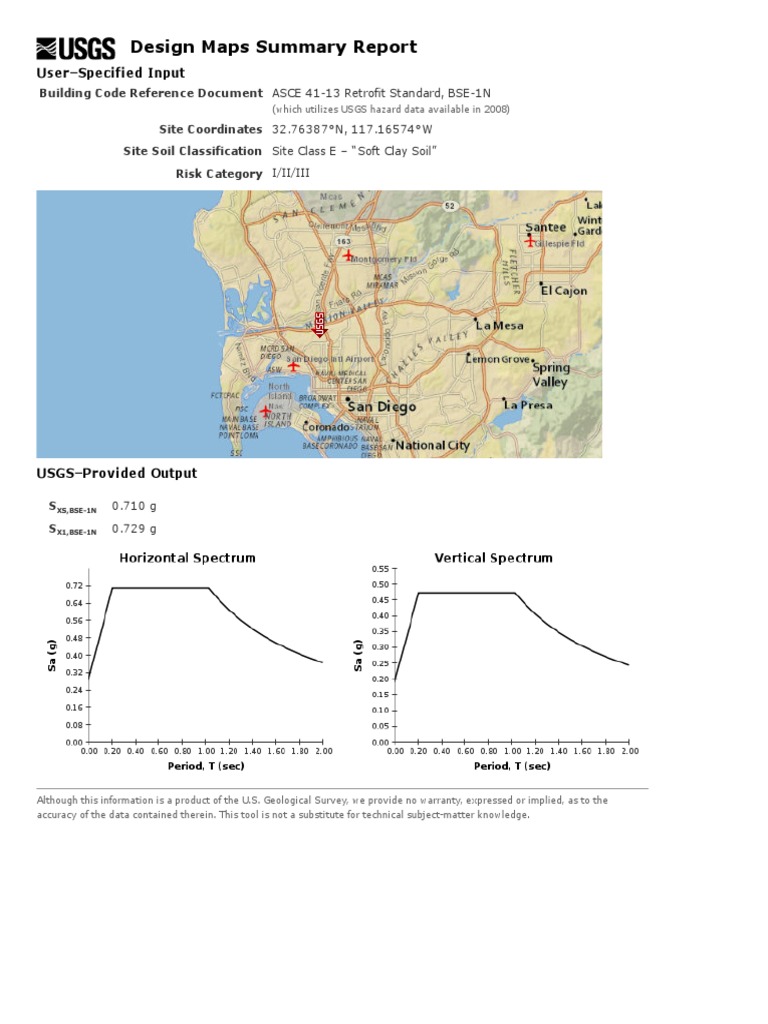 Asce 41 - Bse-1n & Bse-2n Design Maps Report | United States Geological ...
