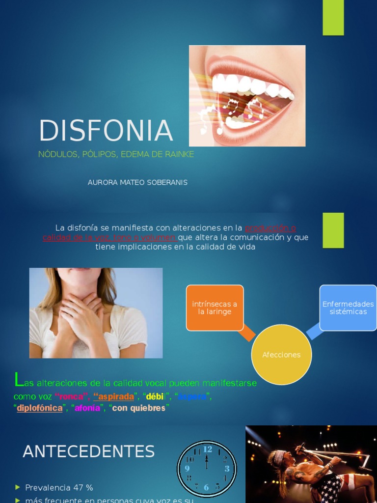 DISFONIA | PDF | Ciencias de la Salud | Medicina CLINICA