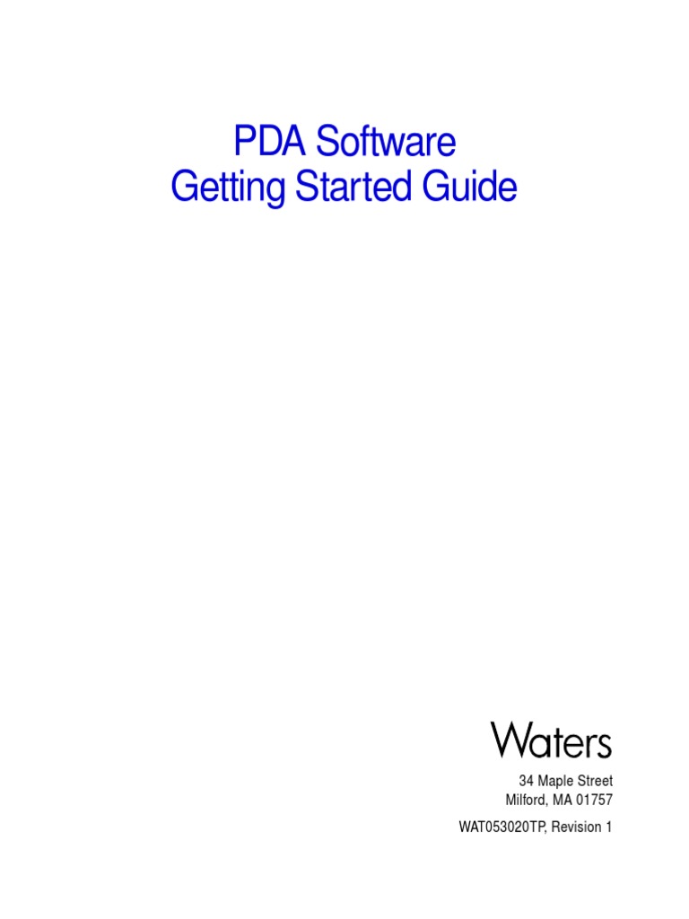 PDA Software Getting Started Guide | PDF | Spectral Density | Spectrum