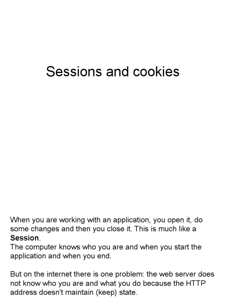 Lesson Php 02 Sessions And Cookies Pdf Cookie Web Server 7010