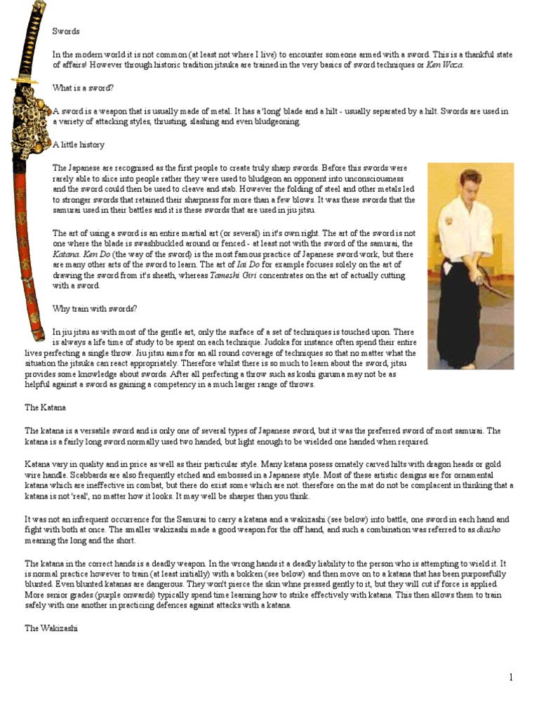 Aikido Kenjutsu Bokken and Jo Katas PDF | PDF | Sword | Japanese ...