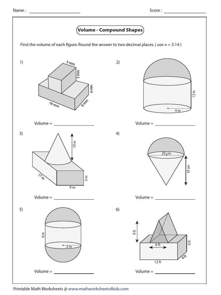 Compound Shapes Easy3 | PDF