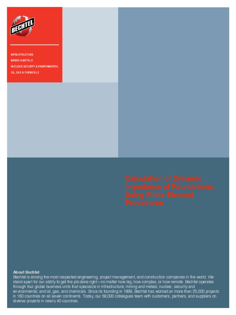 Calculation of Dynamic Impedance of Foundations | PDF | Finite Element ...