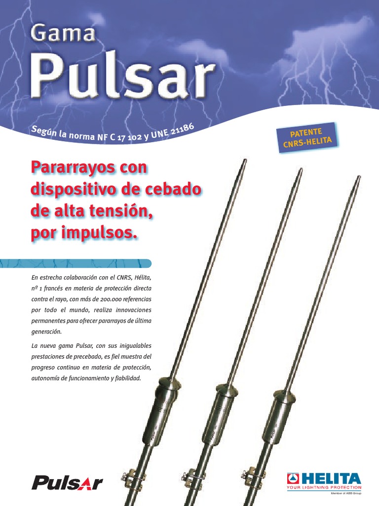 Pararrayos Pulsar 30-45-60 - ESP | Electricidad Atmosférica | Fenómenos ...