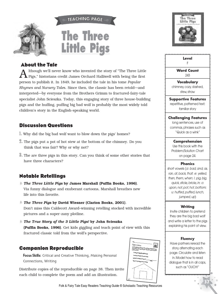 The Three Little Pigs Mini Book PDF | PDF