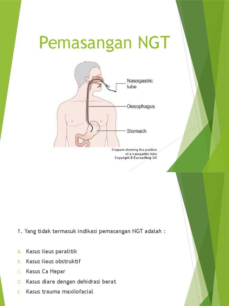 Indikasi dan Kontraindikasi Pemasangan NGT | PDF