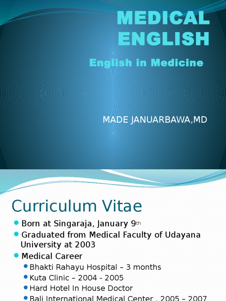 Medical English for Healthcare Professionals | PDF | Medical School ...