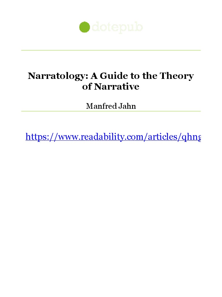 Jahn, Manfred (2005) - Narratology. A Guide To The Theory | PDF ...