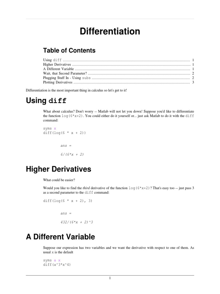 Ch09 Differentiation PDF | PDF