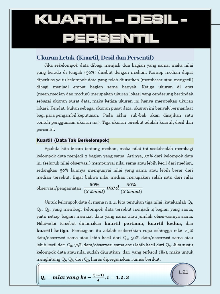 04 Kuartil - Desil Persentil PDF | PDF