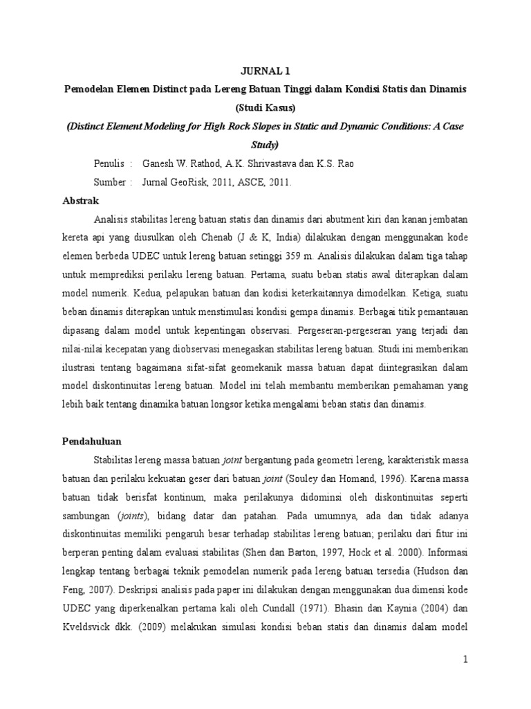 Jurnal Distinct Element 1 | PDF