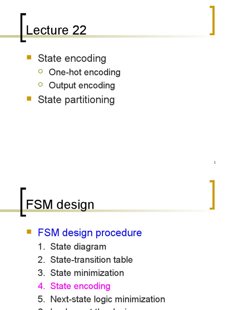 State Encoding One Hot Encoding Output Encoding Pdf Digital