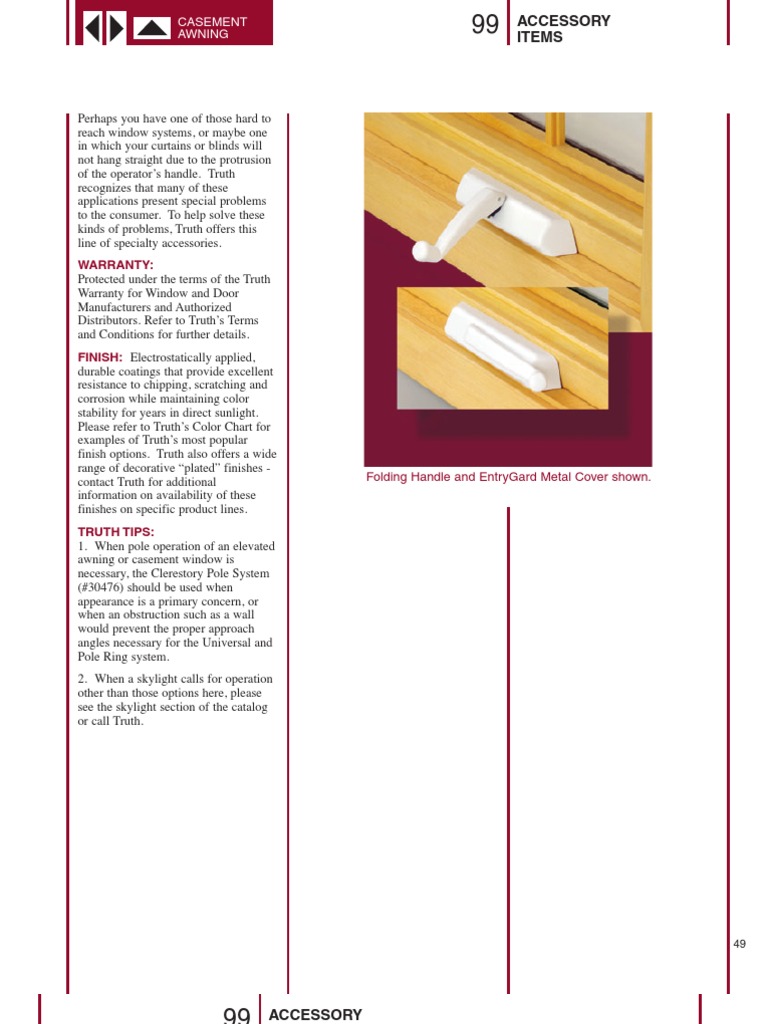 Truth Hardware Specialty Accessories | PDF | Window | Screw
