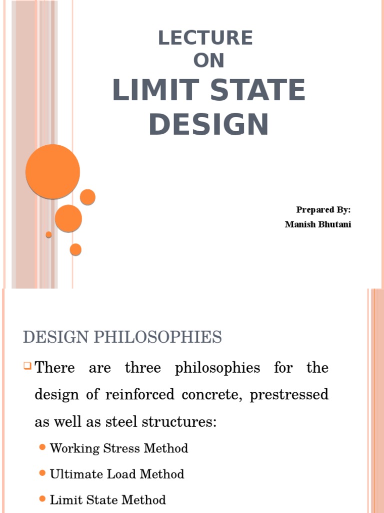 Lecture On Limit State Design by Manish Bhutani | PDF | Structural Load ...