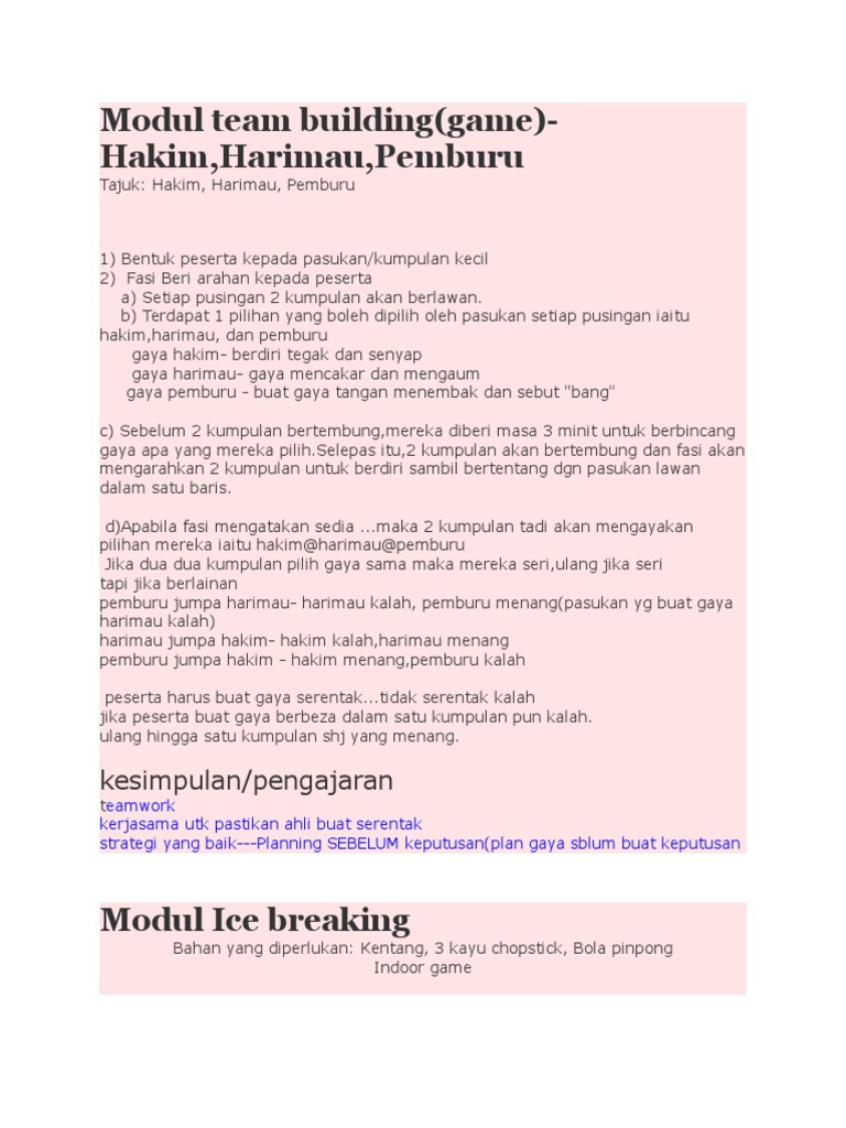 Modul Team Building | PDF